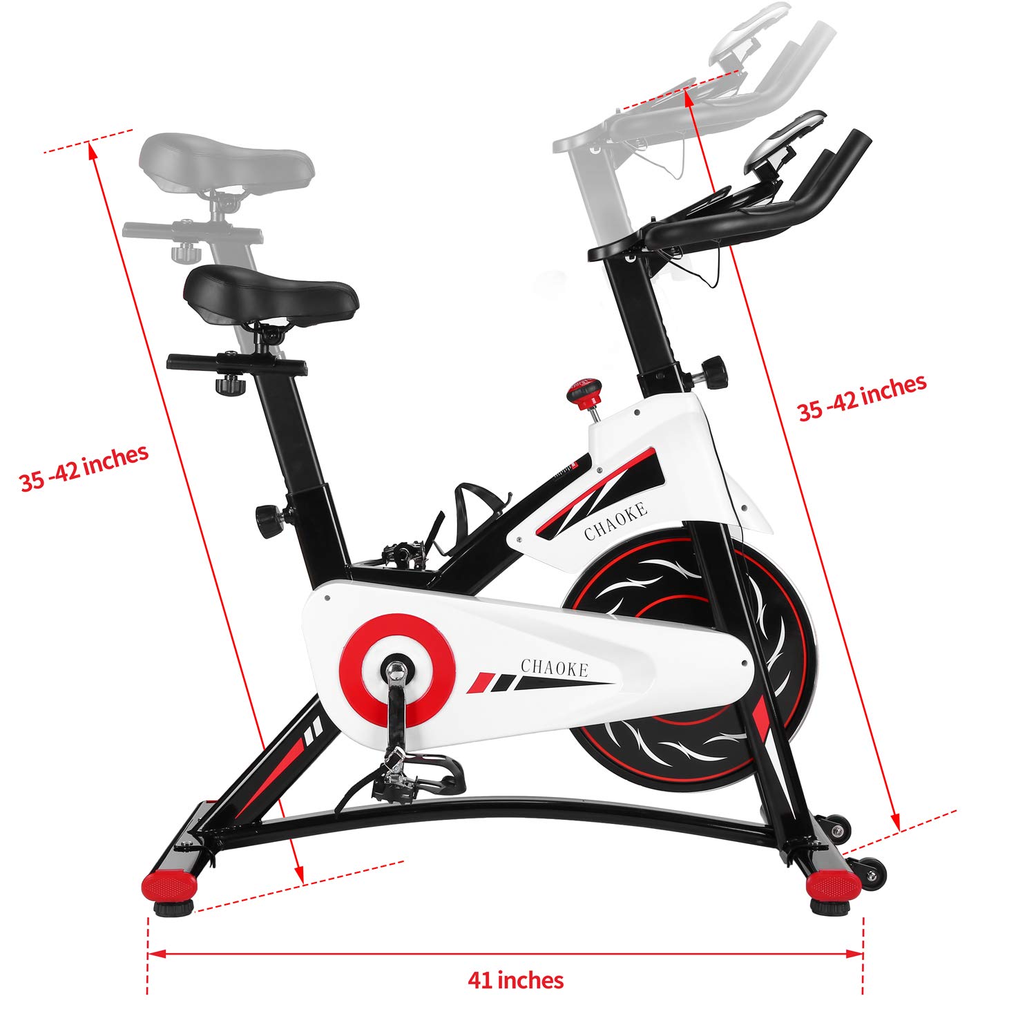 Exercise Bike, CHAOKE Indoor Cycling Bike, Stationary Bike Magnetic ...