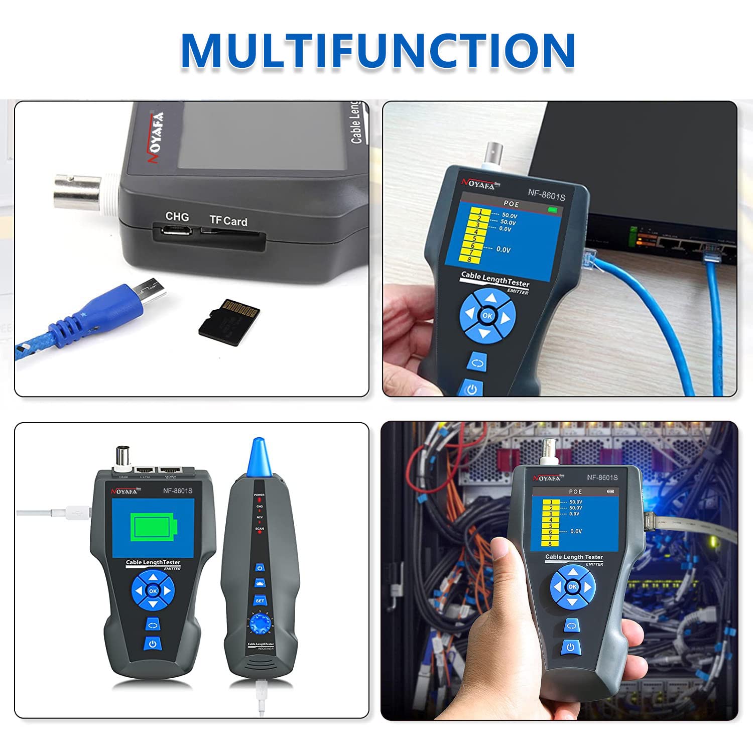 Mua NOYAFA NF-8601S Network Cable Tester RJ45 RJ11 LAN Cable Length ...