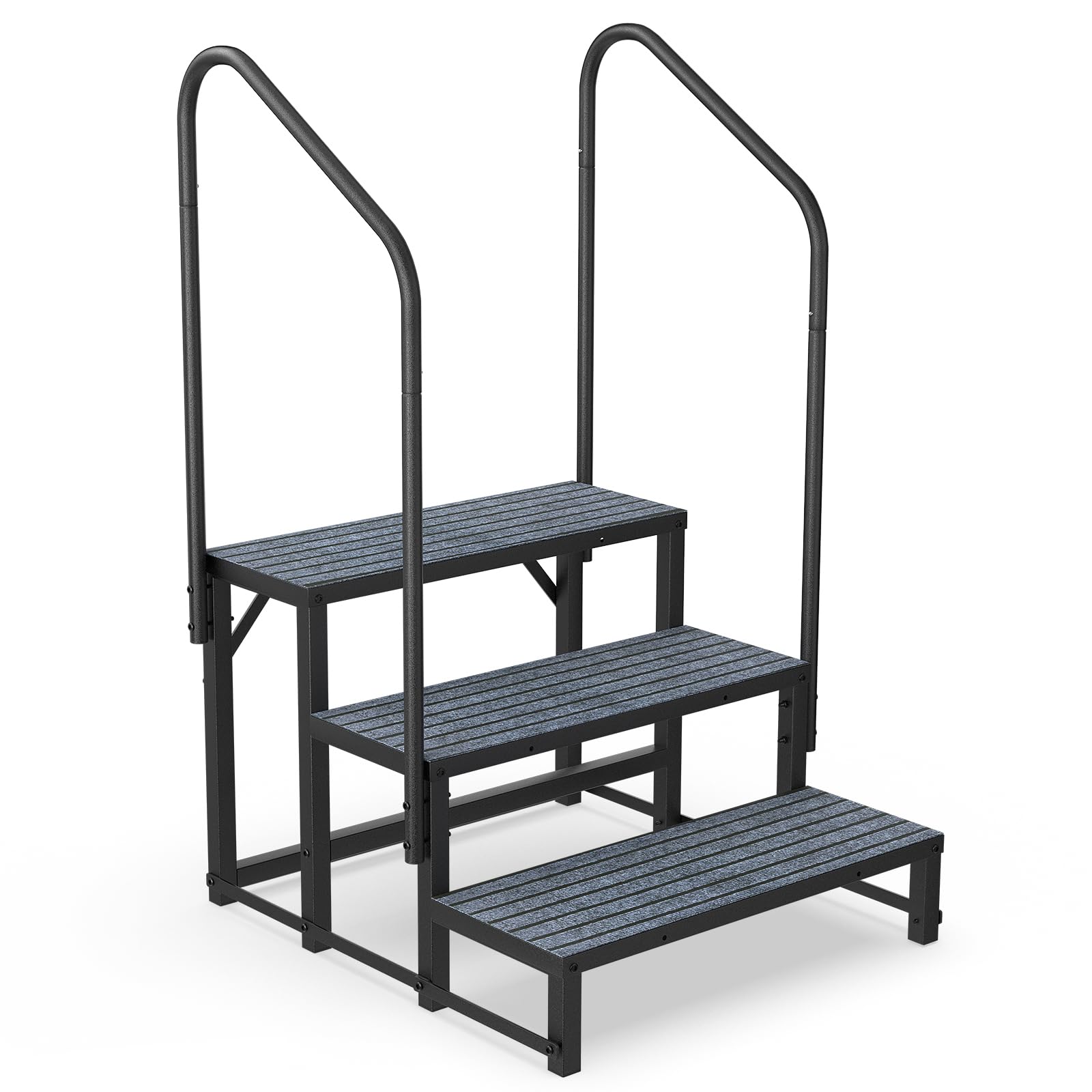 Fumingpal Hot Tub Steps, RV Steps with Handrail, 3-Step RV Stairs Spa ...