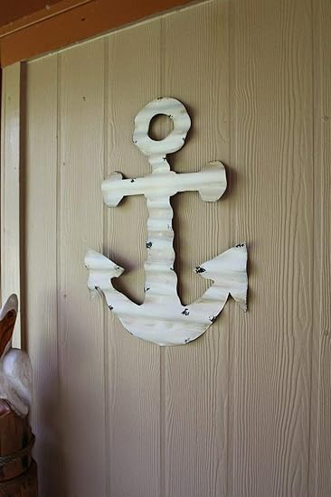 Amazon.com: 3 Huge Anchor Wall Hangings/Rustic Coastal Weathered Look ...