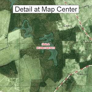 Amazon.com : USGS Topographic Quadrangle Map - Shiloh, North Carolina ...