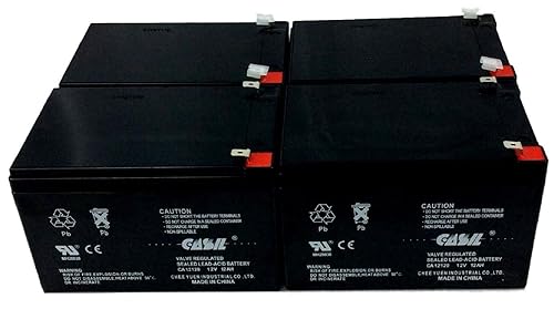 Casil 4 Pack 12v 12ah F2PTV Beamer Electric Scooter Battery Rad2Go ...