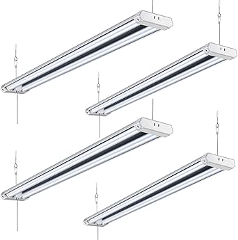 5000 Lumen 4 FT LED Shop Lights for Garage 5000K Daylight White, 45W ...