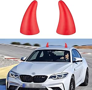 Amazon.com - TOMALL 2pcs 3D Devil Bull Horn Antenna Roof Top Stickers ...