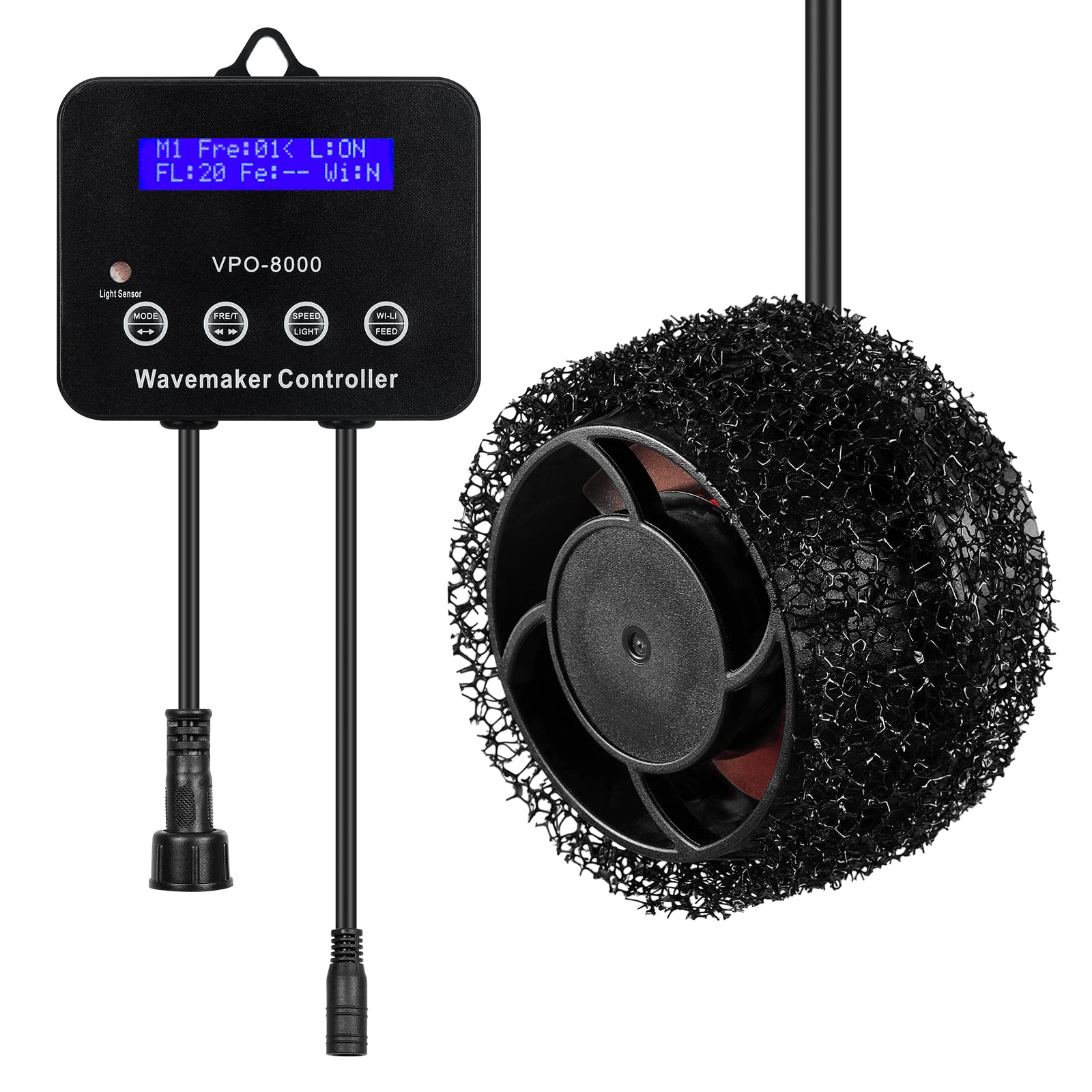 Mua JEREPET 2100GPH Aquarium Wave Maker with Controller Mini DC 24V 12W ...