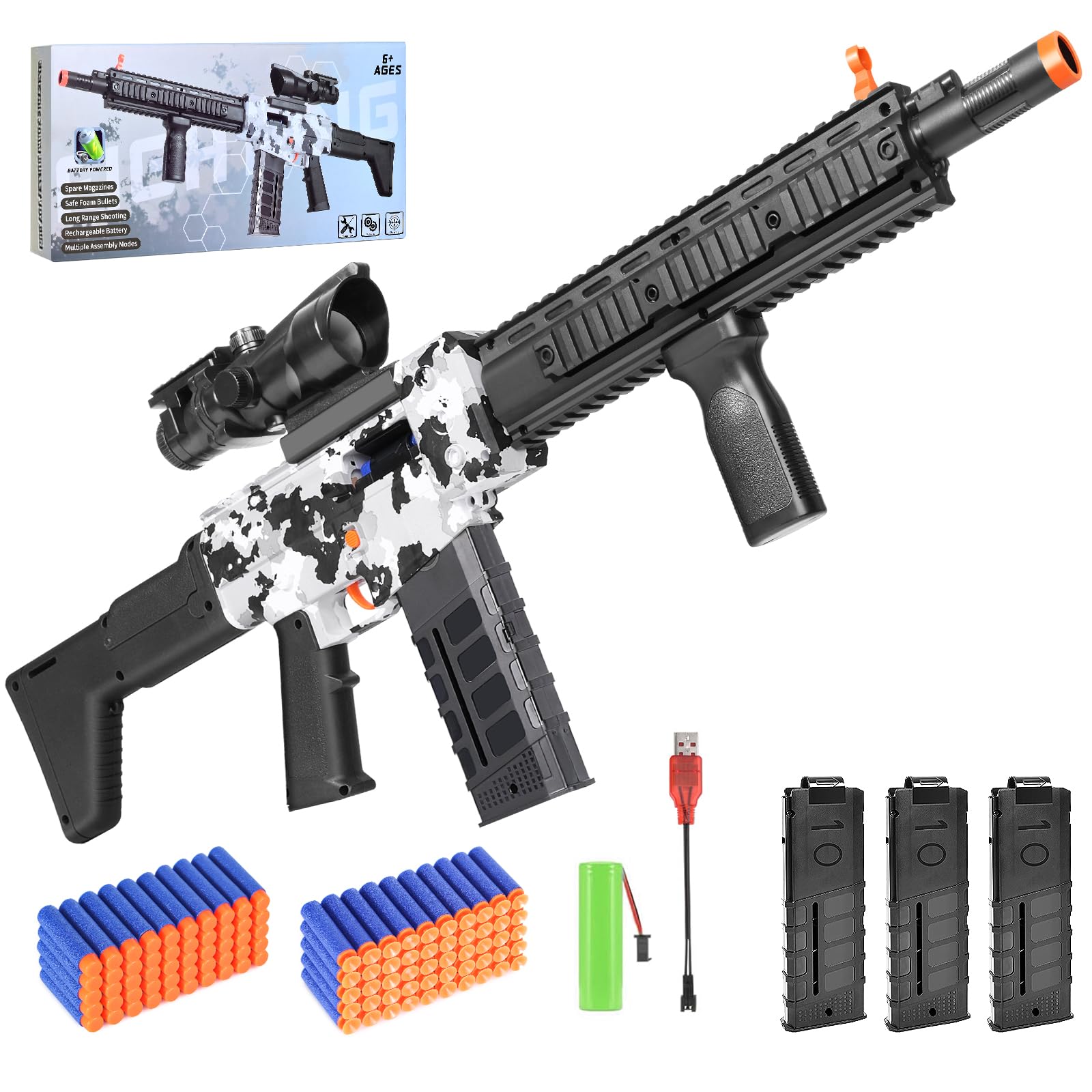 Realistic Sniper Rifle Toy Guns for Nerf Guns Bullets, Electric Foam ...
