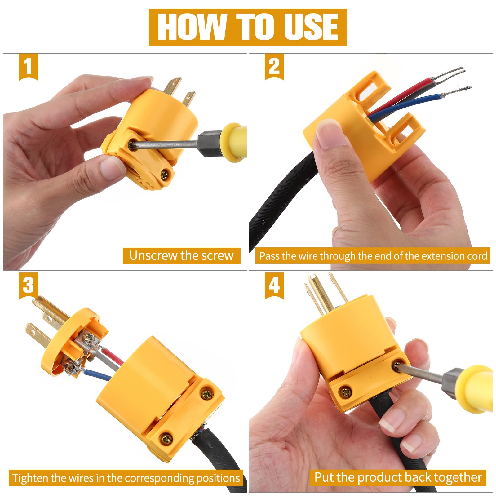 Mua Hoteam 12 Set Electrical Replacement Plug and Connector Set ...