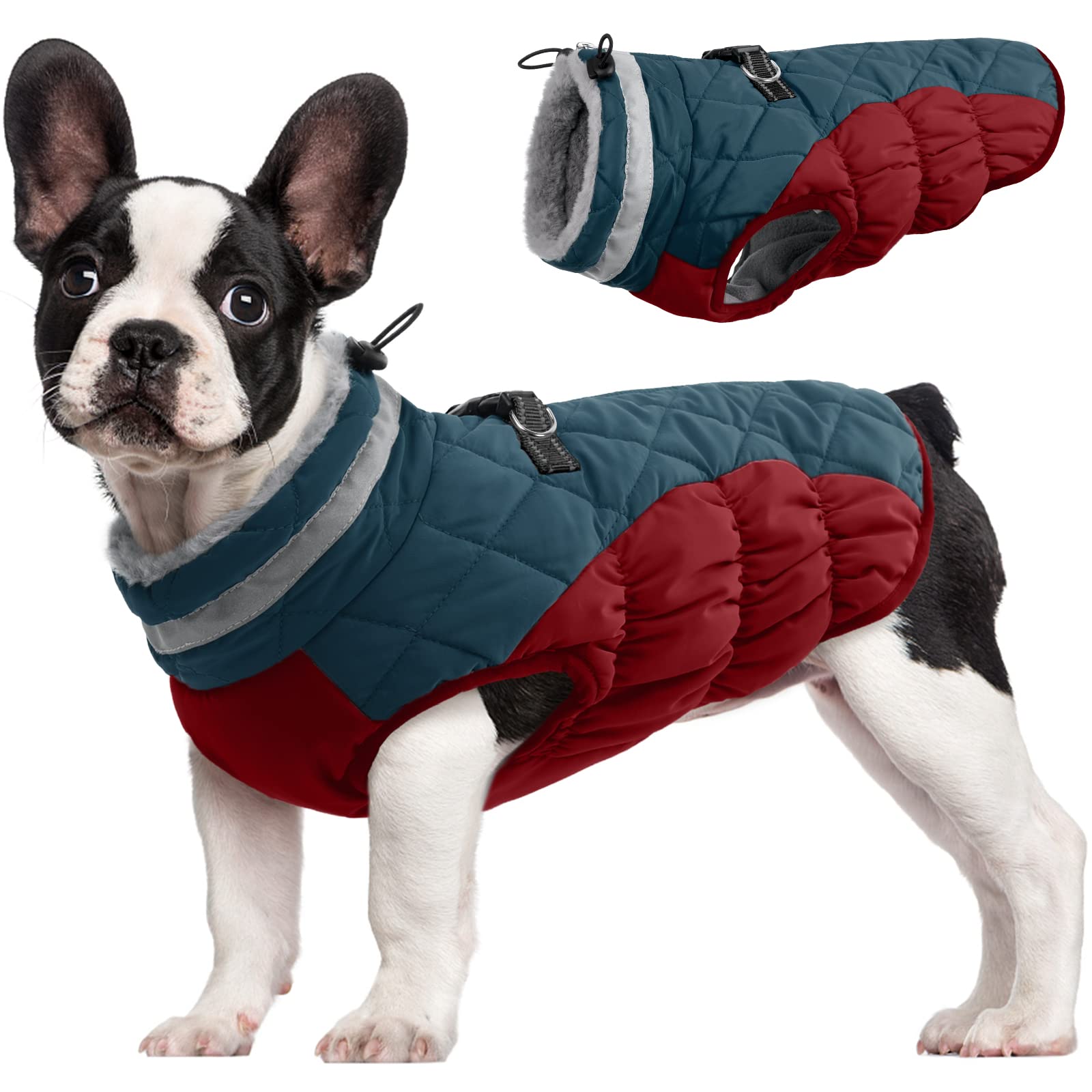 FUAMEY Dog Winter Jacket,Dog Cold Weather Coats Paded Dog Vest with ...