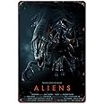 Amazon.com: HomDeo Metal Signs Vintage Novelty Wall Decor Aliens Movie ...