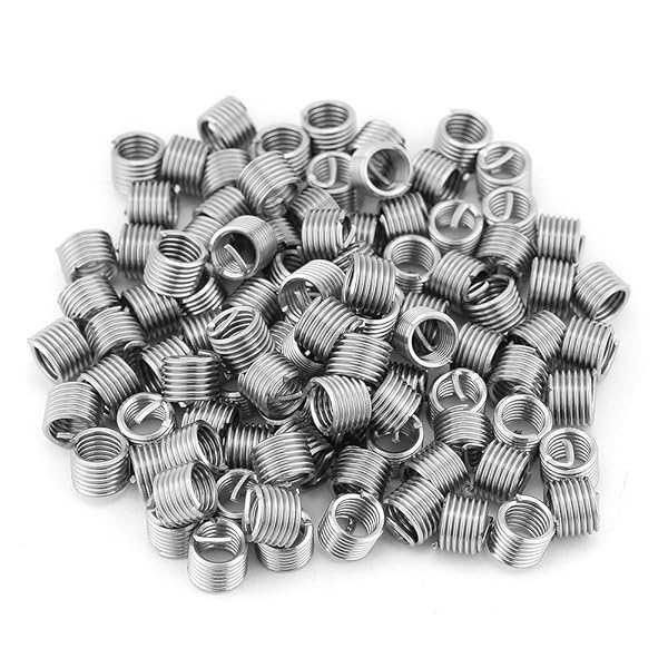 M6 Wire Screw Sleeve, 100pcs M6 x 1.0 x 1.5D 304 Stainless Steel Thread ...