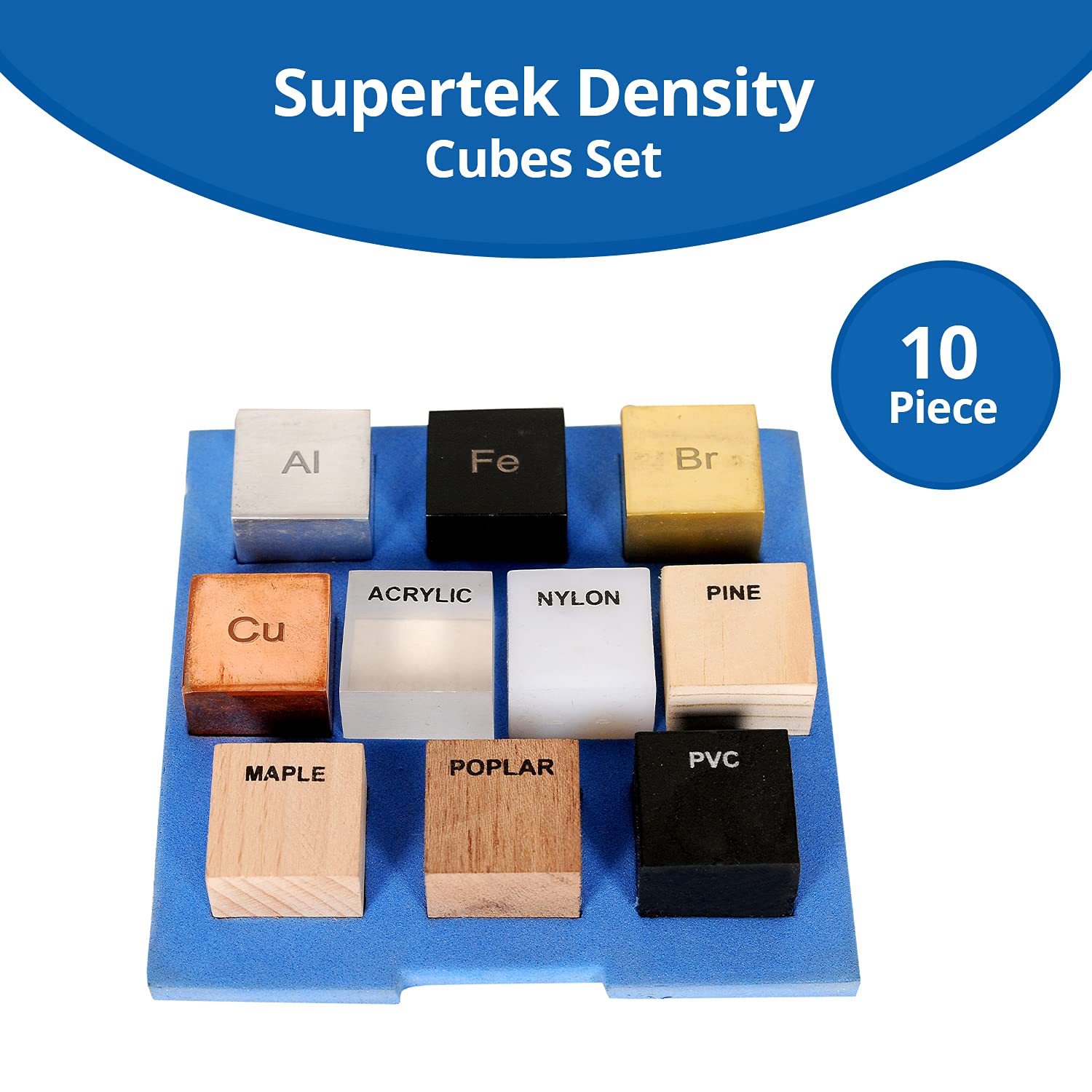 Mua Ten Specimen Density Set Cube for Periodic Table Collection (Ten ...