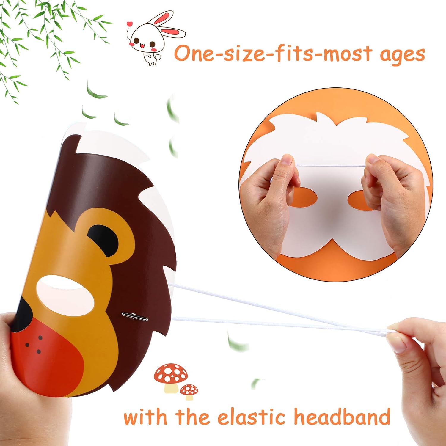 12 Piece Kids Animal Masks Forest Friends Animals Cartoon Masks Jungle ...