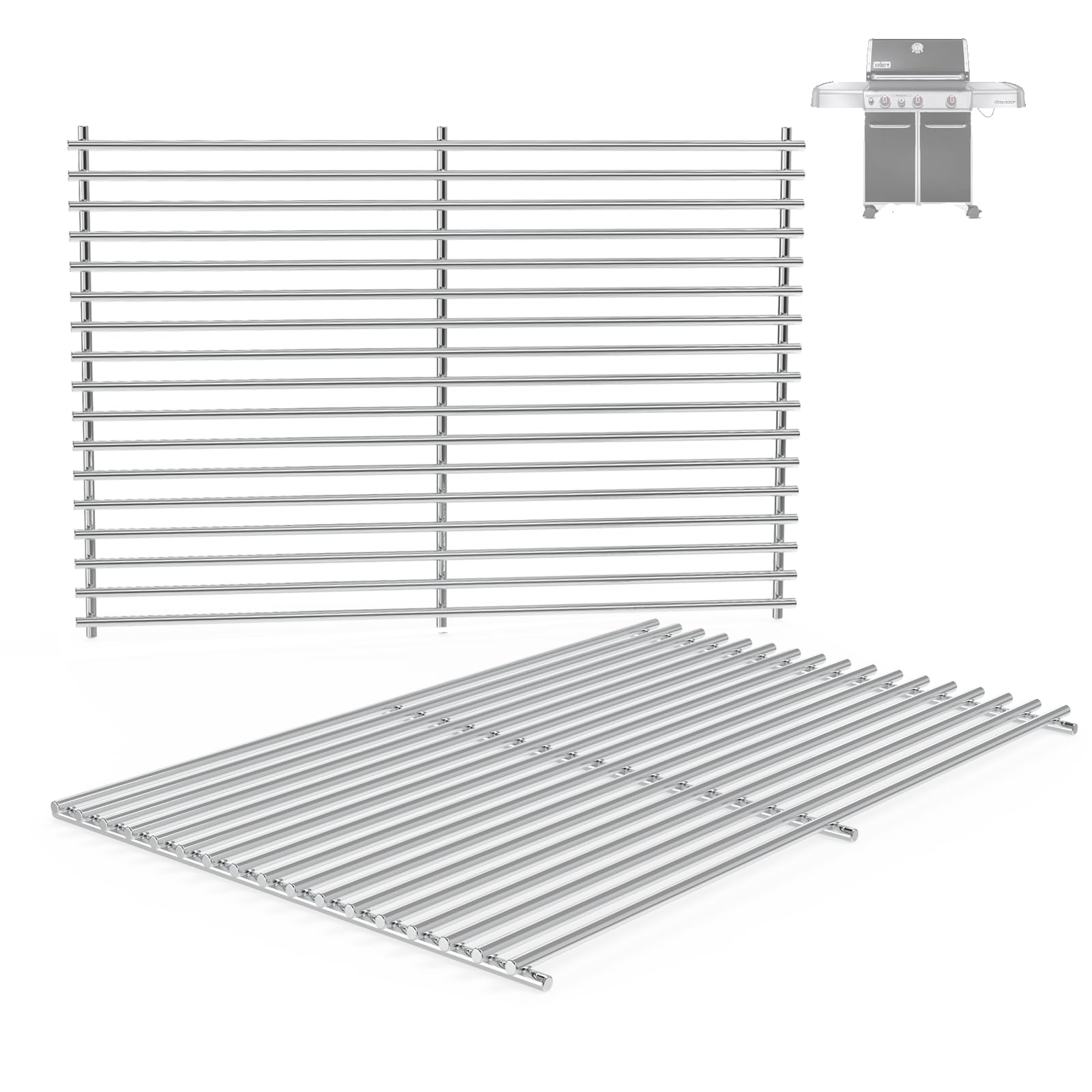 BBQration 7528 7524 19.5" Grill Grates for Weber Genesis 300 Series ...
