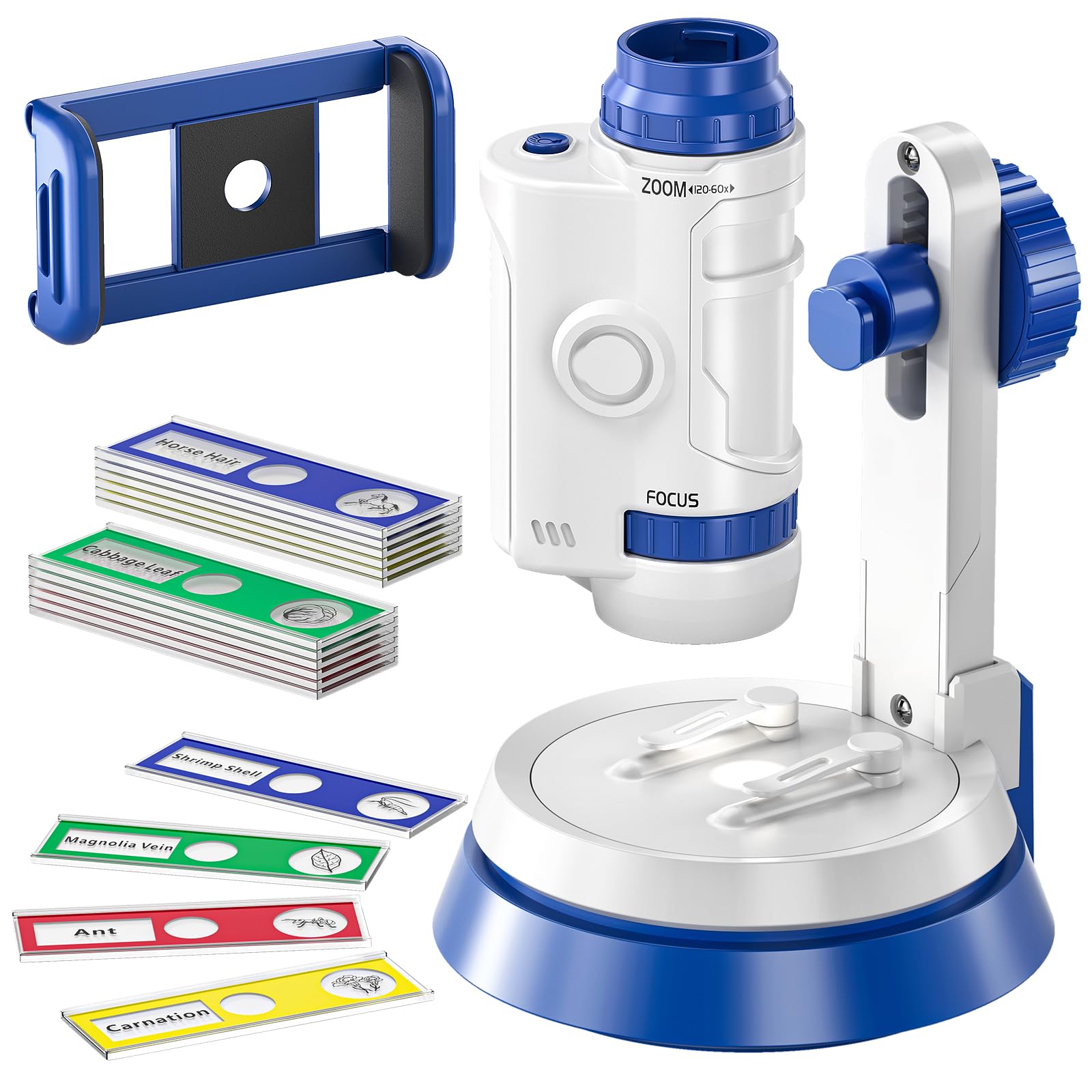 BABYHOME Pocket Microscope Toy for Kids, LED Lighted Handheld Mini ...
