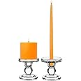 Amazon.com: CYS EXCEL 2 PCS Glass Candle Holders for Pillar & Taper Candle Wedding Centerpieces ...