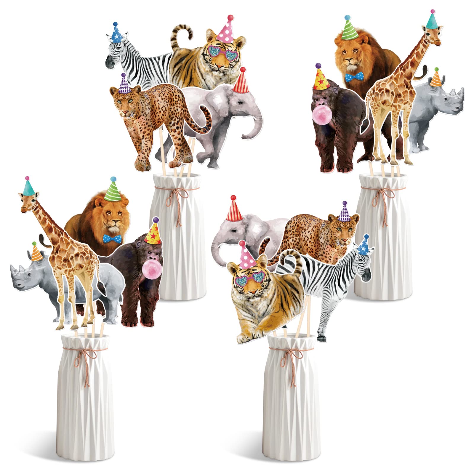 Safari Animals Party Decorations Jungle Animal Centerpiece Sticks ...