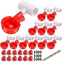 Amazon.com: [12 Pack] Chicken Water Cups with PVC Tee, Automatic Waterer Kit for Poultry, DIY ...