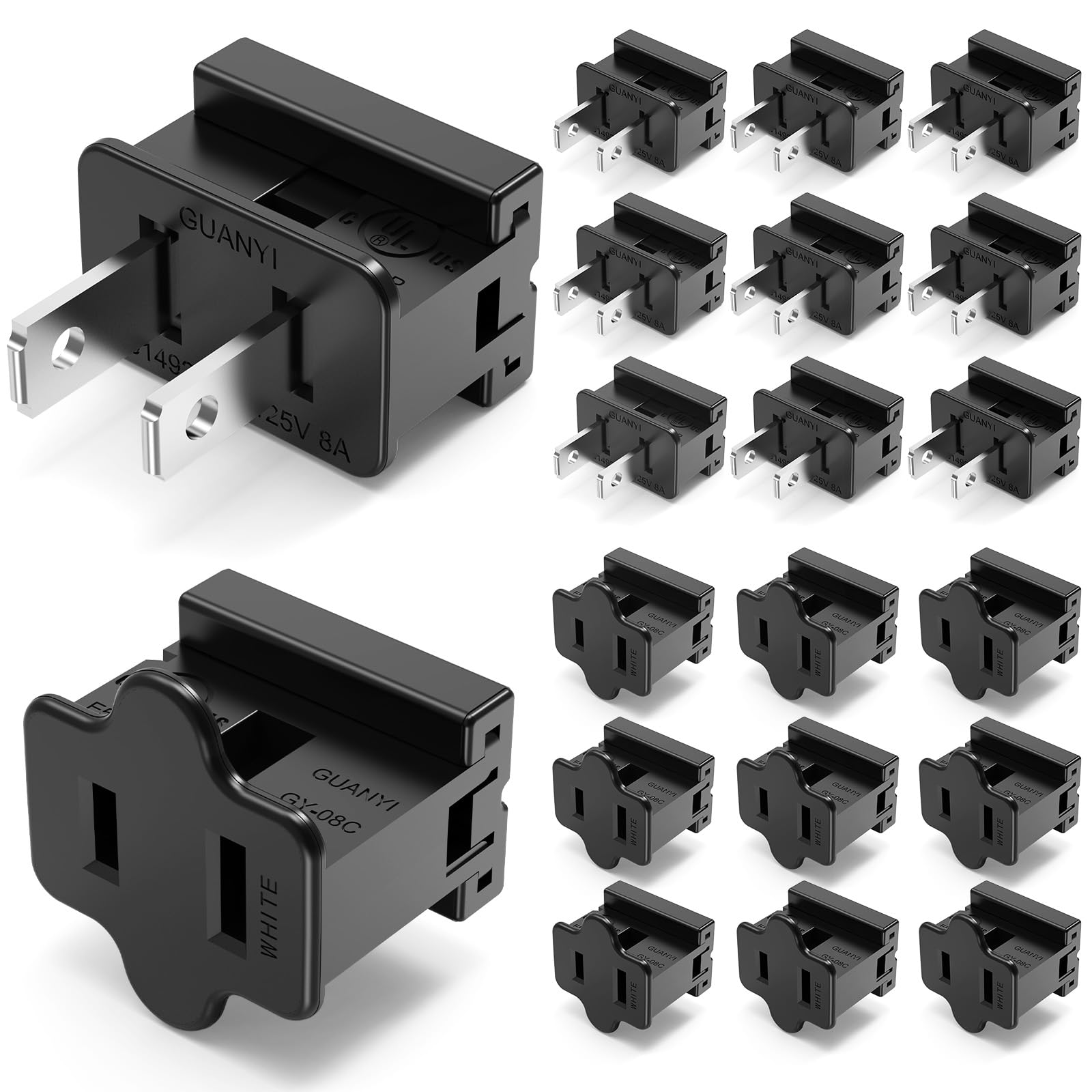Vampire Plug Christmas Lighting Male And Female Black Slip Plug Set ...
