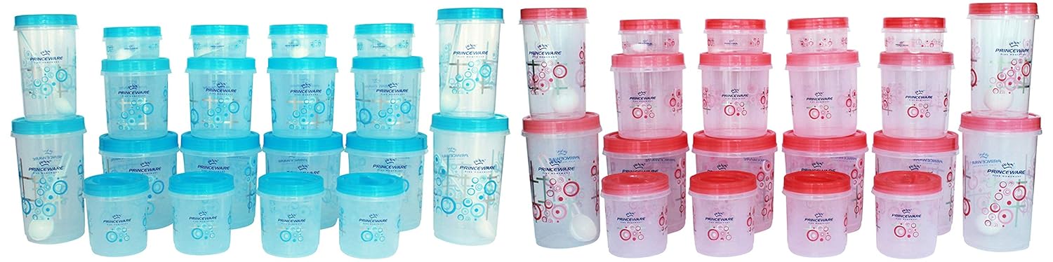 Buy Princeware Plastic Container Set- 20 Pieces, Blue Online at Low ...
