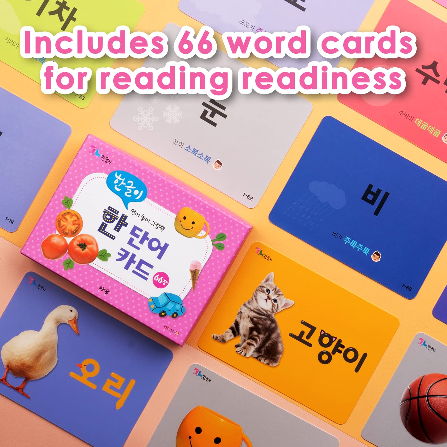 Mua Leveram Korean Flashcards Hangul Word Flash Cards Learn Korean Card with Pictures Vocabulary ...