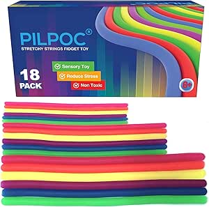 Amazon.com: PILPOC Stretchy Strings Noodles Sensory Silent Fidget Toy ...