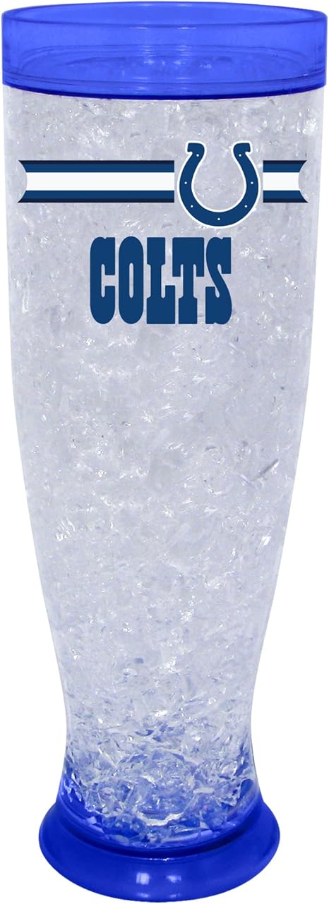 Amazon.com : NFL Indianapolis Colts Ice Pilsner Glass : Beer Glasses ...