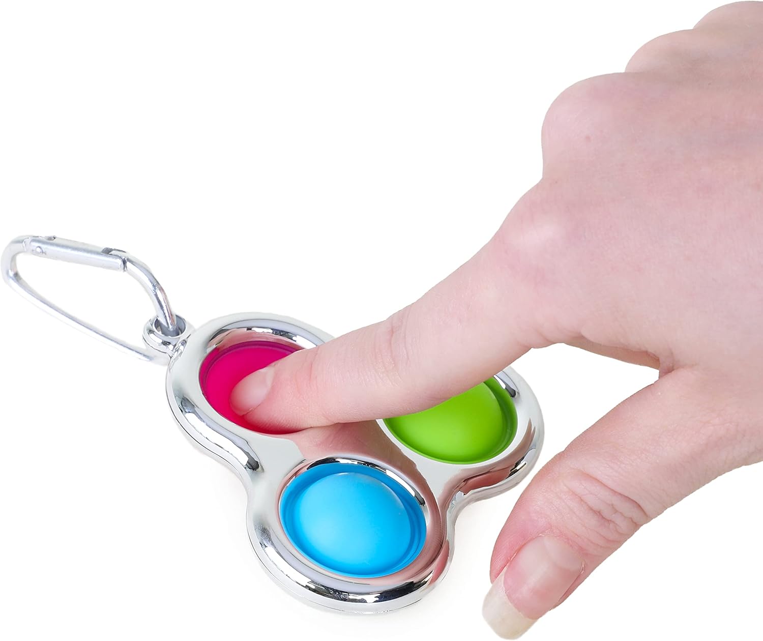 Toyland® Push Bubble Pop Bubble Sensory Fidget Keychain Toy – Lots To ...