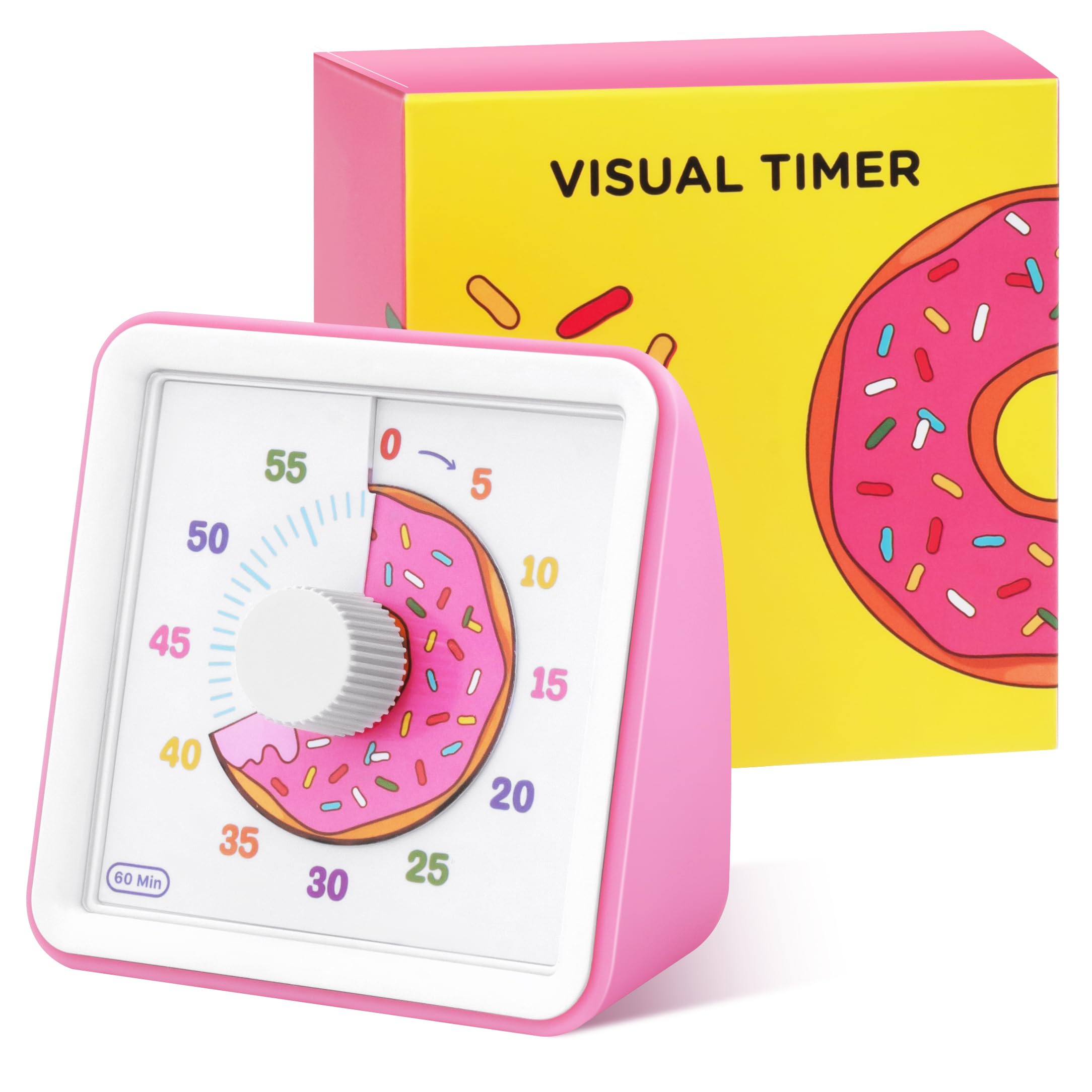 Mua Visual Timer 60 Minutes Countdown Timer for Kids and Adults, Donut ...