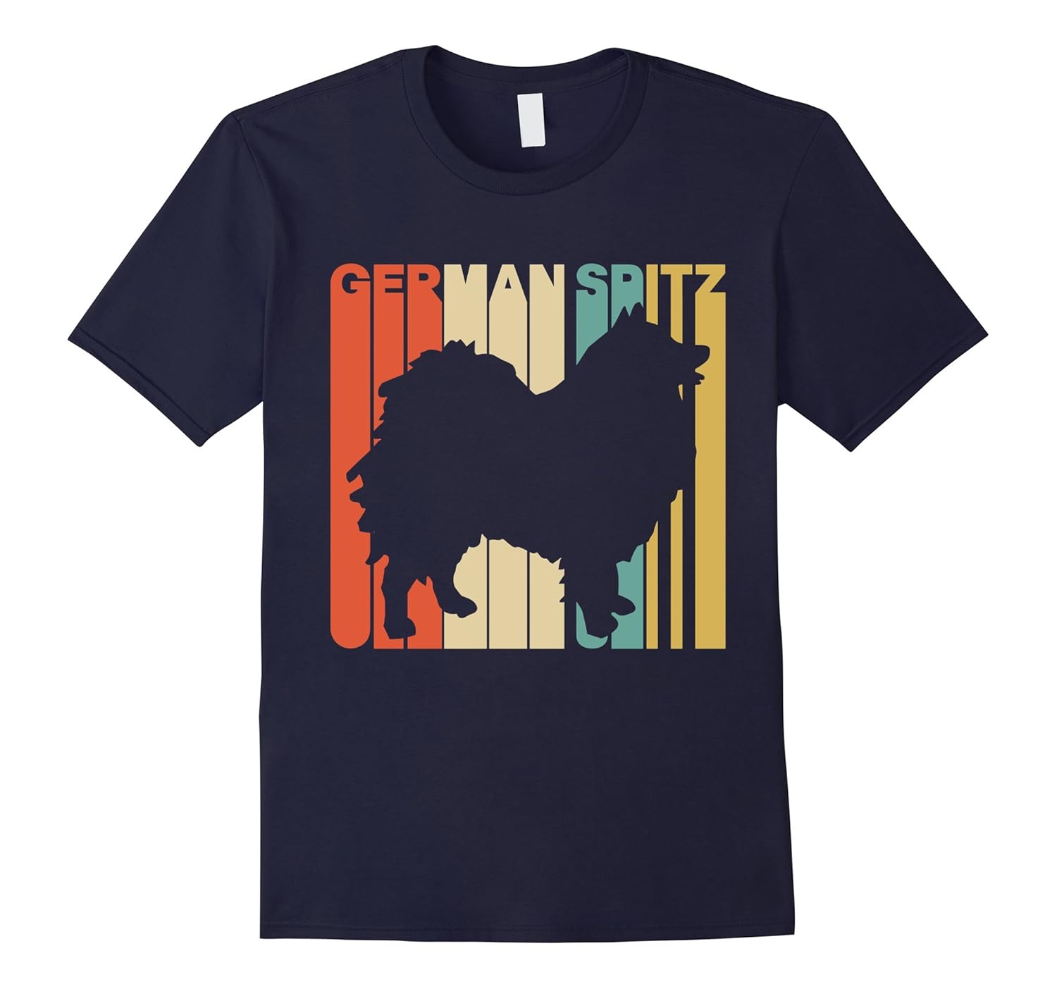 Vintage Style German Spitz Silhouette T-Shirt-4LVS – 4loveshirt