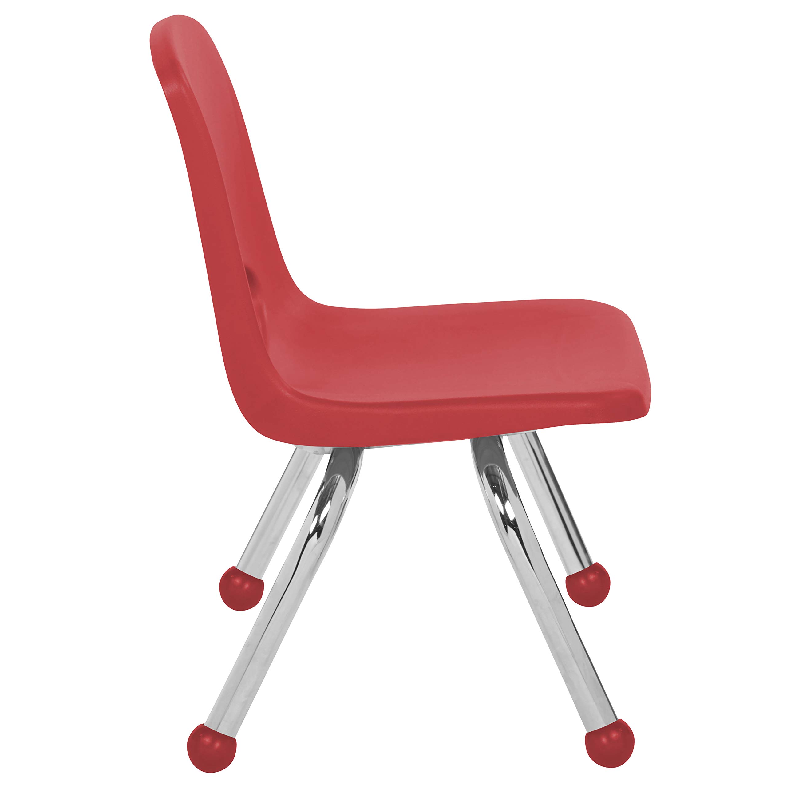 FDP 10" School Stack Chair, Stacking Student Seat with Chromed Steel ...