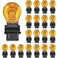 Amazon.com: Lanuovx 3157A(amber) Bulbs 20 Pack,12V 3047 3057 3157LL ...