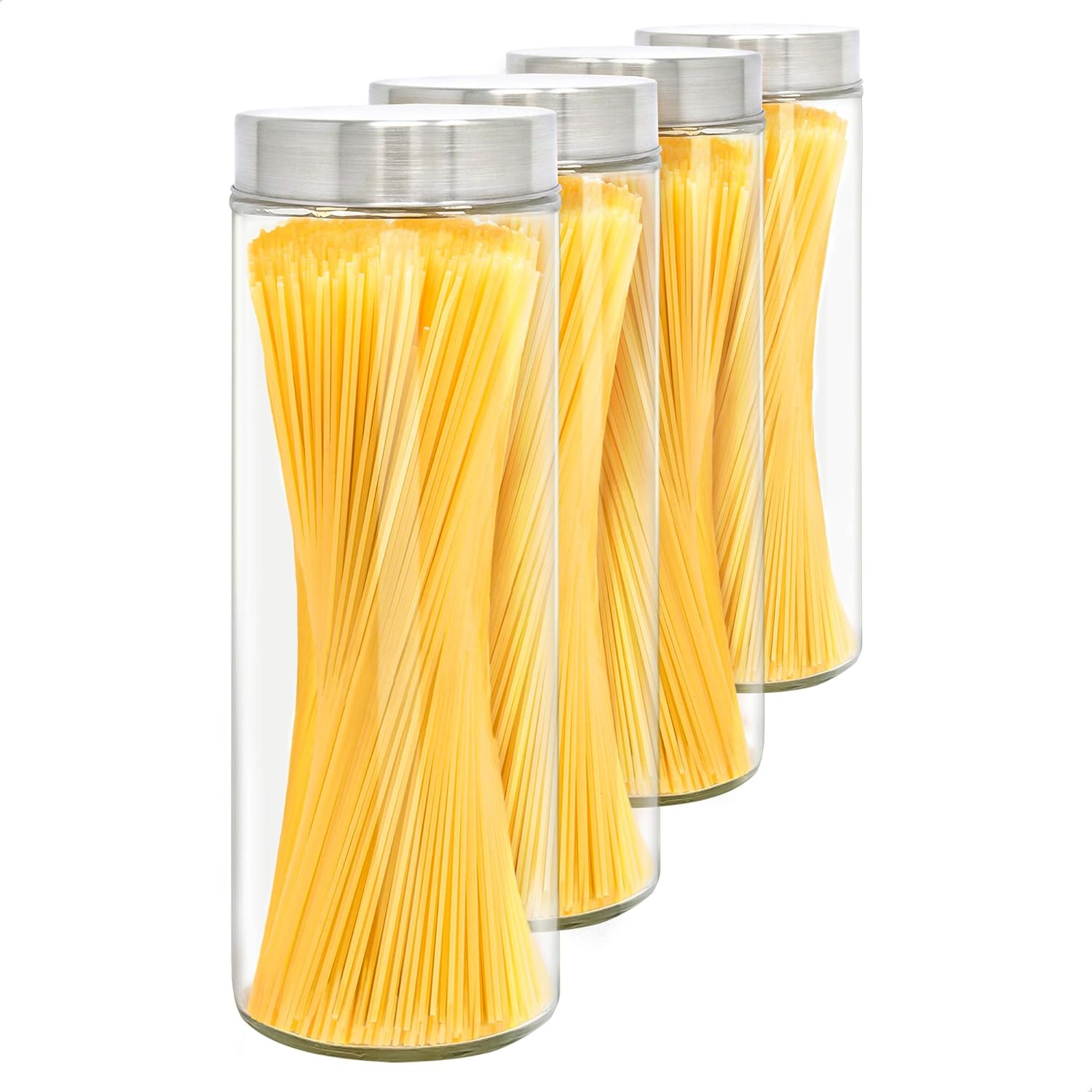 LG Luxury & Grace Set 4 Glass Jars with Lids, 1.75 L (31×10 cm). High ...