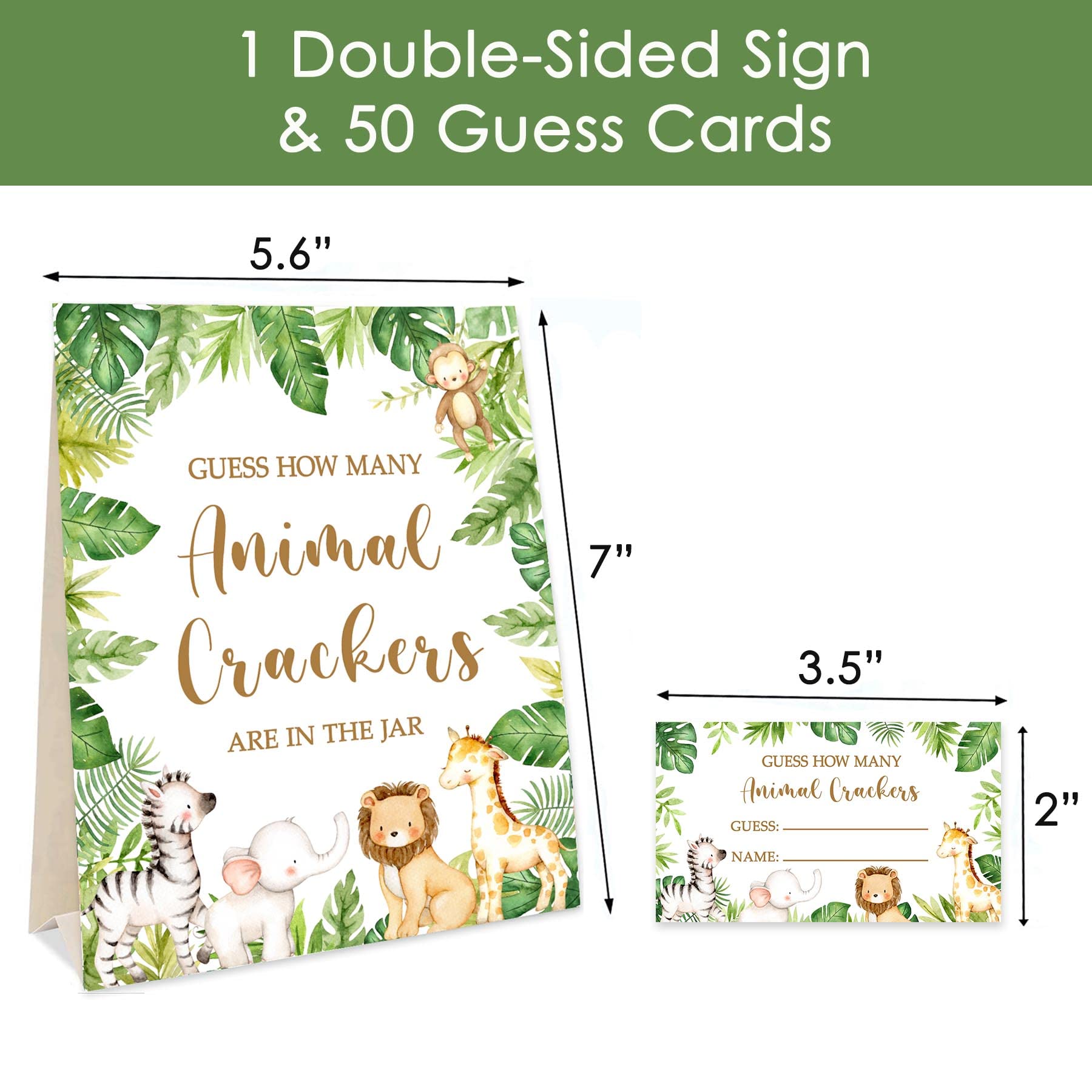 Mua Safari Jungle Guessing Game Cards, Guess How Many Animal Crackers ...