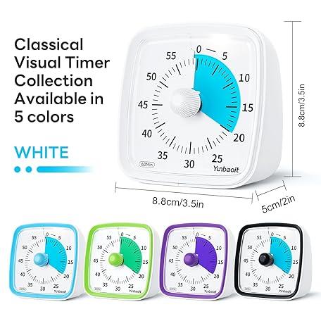 Mua Yunbaoit Visual Timer with Night Light, 60-Minute Countdown Timer ...