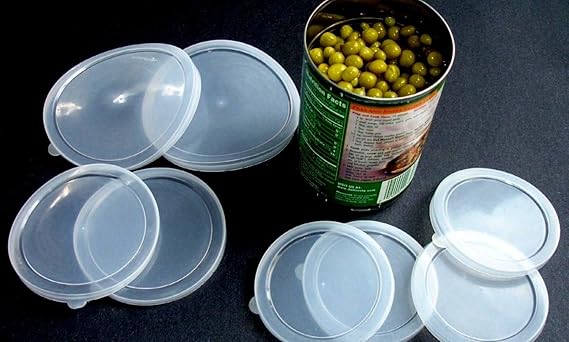 Set of 6 Can Covers Pet Food Plastic Lids Canned Goods Asst Sizes by Al ...