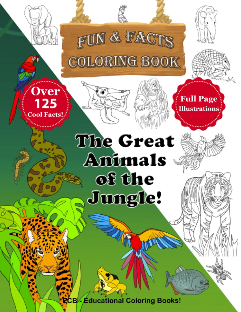 Mua The Great Animals of the Jungle! – Fun & Facts Coloring Book: 30 ...