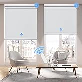 Amazon.com: Allesin Motorized Roller Blinds with Remote Control for Windows, Blackout Smart ...