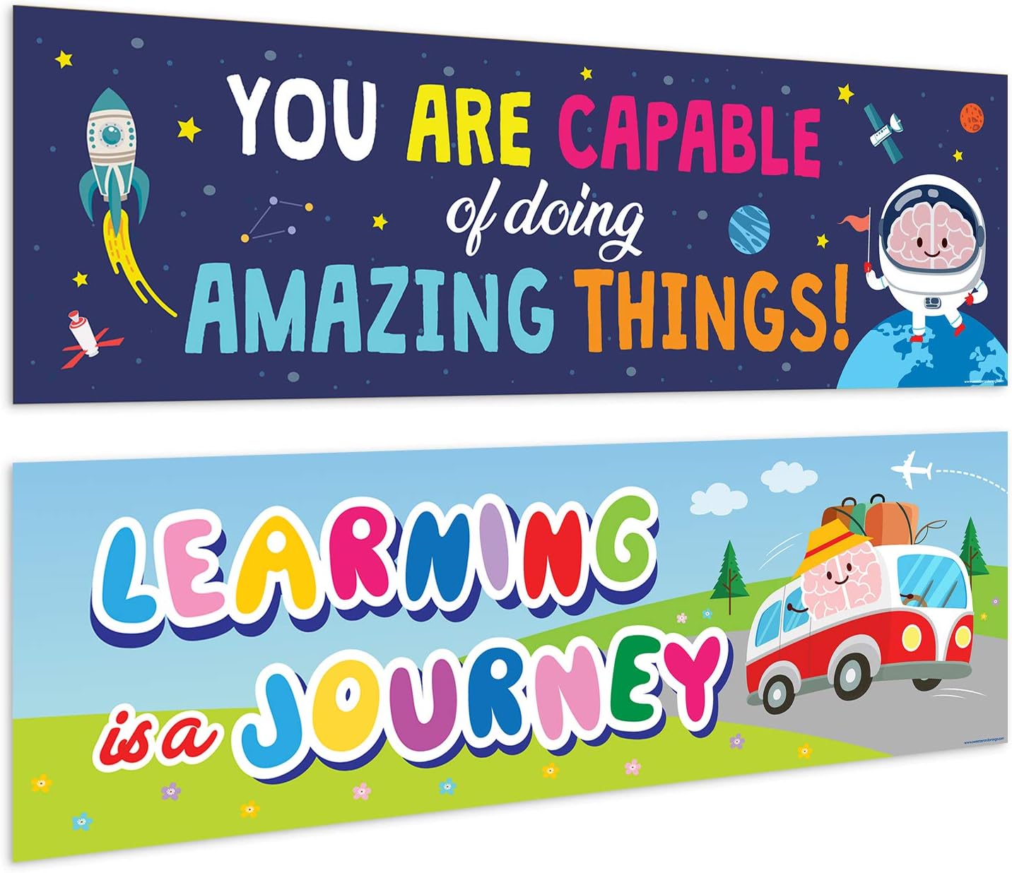 Sweetzer & Orange Motivational Banners Growth Mindset Posters. “CAPABLE ...