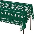 Amazon.com: Creative Converting Michigan State Spartans Plastic Table ...