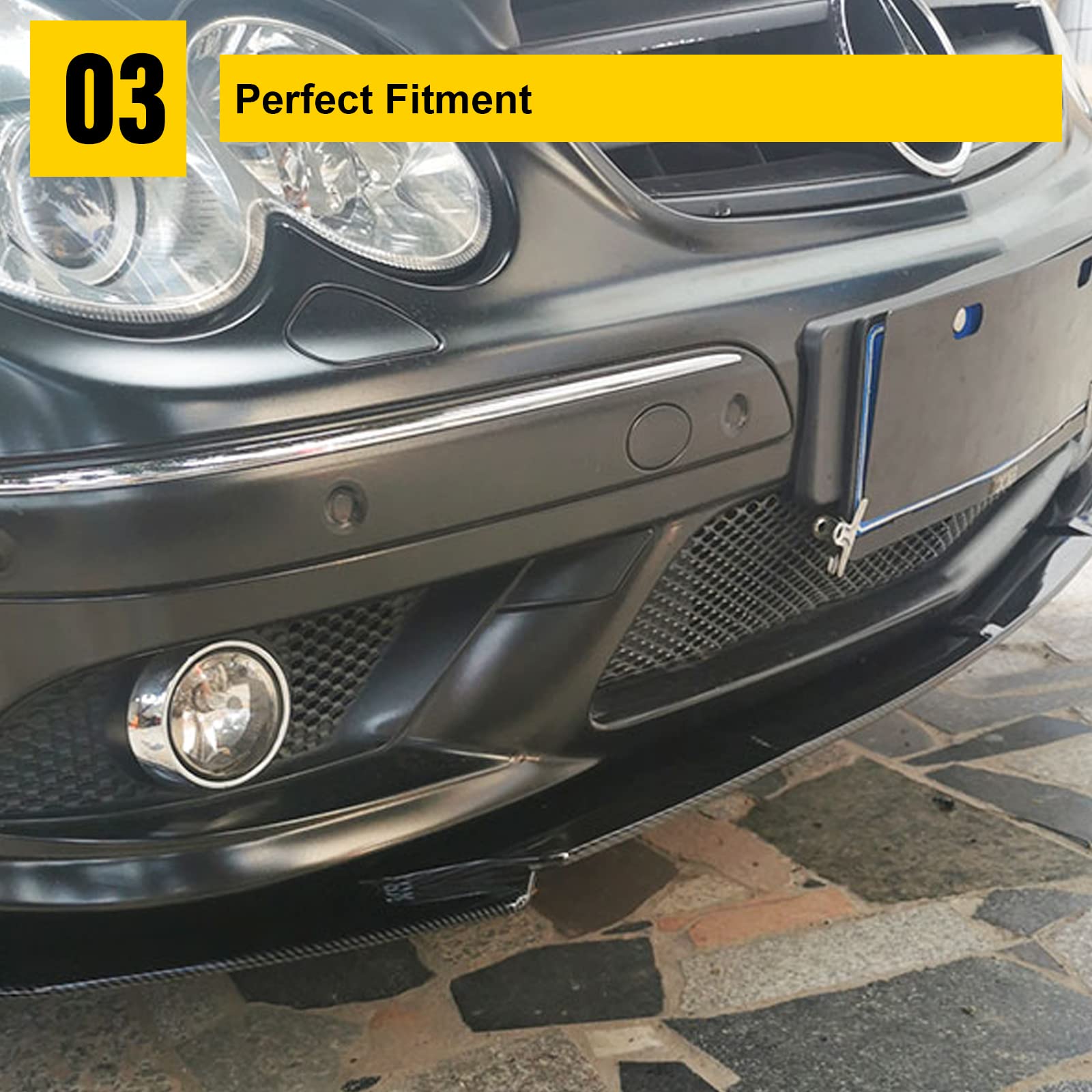Mua Front Bumper Lip Universal Front Bumper Lip Body Kit ABS Lips Front ...