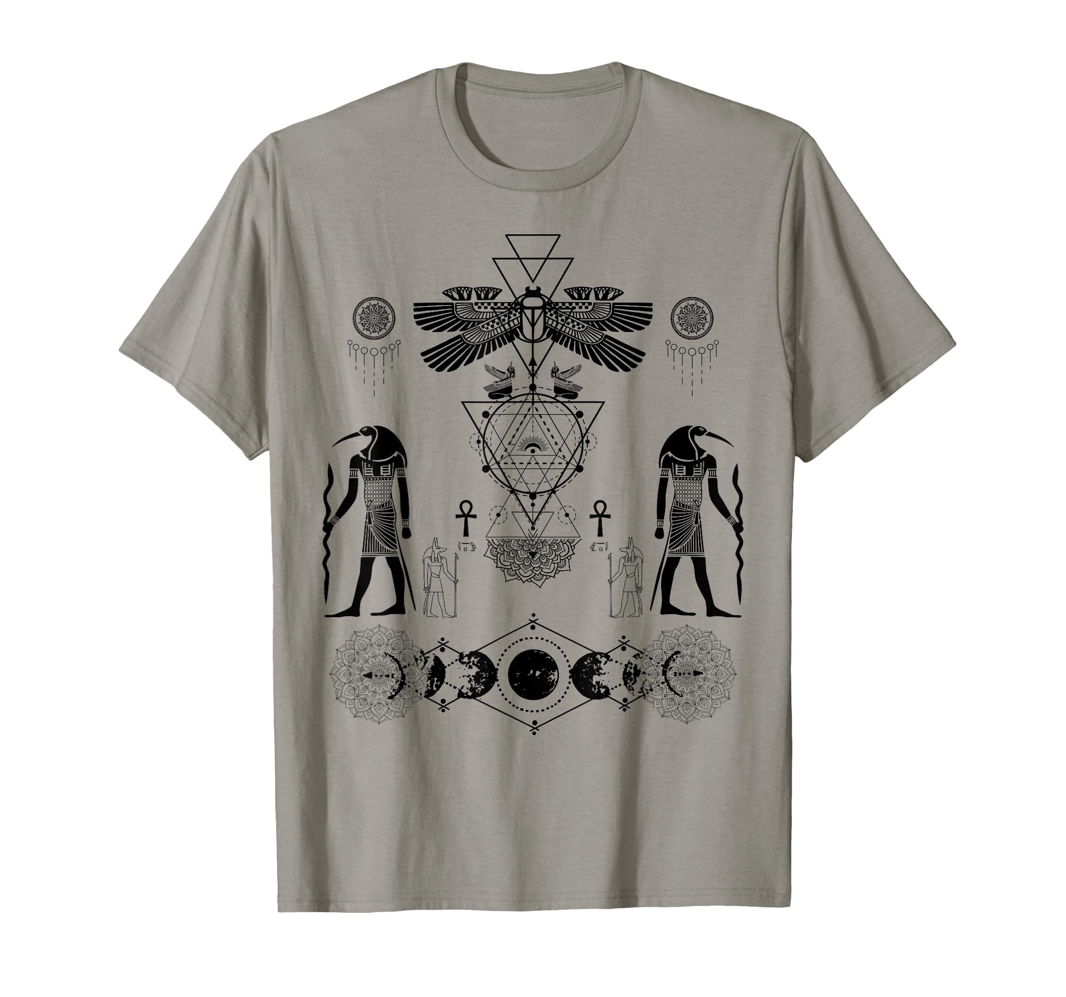 Ancient Kemetic Scarab Beetle Thoth Anubis Egyptian God Art T-Shirt ...