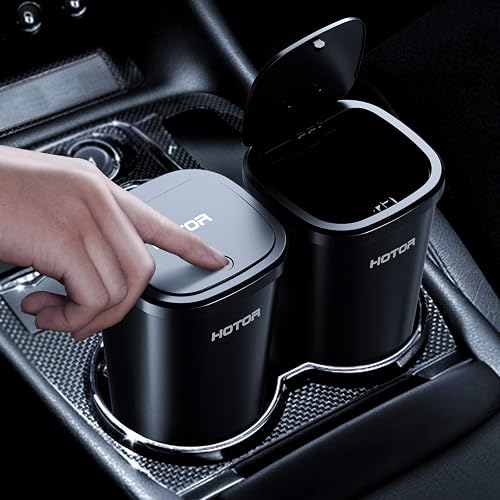 HOTOR Car Trash Can, Trash Cup with 30 Additional Trash Bags for ...