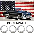 Amazon.com: PORTAWALL 3" Wide White Wall Old Tire Style Hot Rod Rat Street Rod Custom for 15 ...