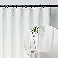 Amazon.com: Ftinala White Curtains Faux Linen Curtains Privacy Semi Sheer Curtains 84 Inches ...