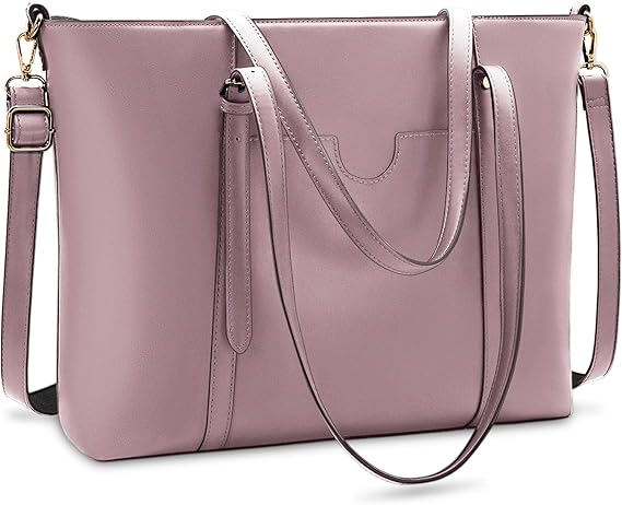 Bolsa feminina para notebook de couro leve para trabalho, escritório ...