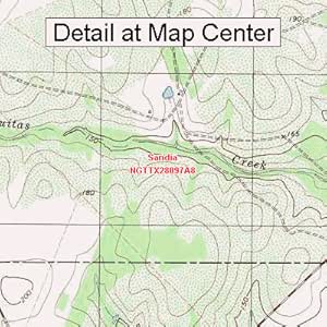 Amazon.com : USGS Topographic Quadrangle Map - Sandia, Texas (Folded ...