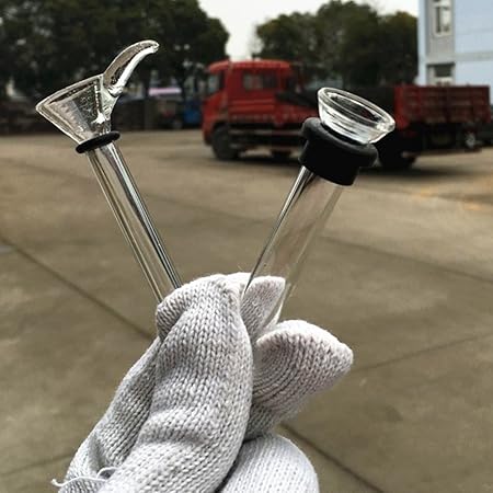 2Sets 10cm Glass Stem Slider Funnel Style Simple Downstem Glass Bowl ...