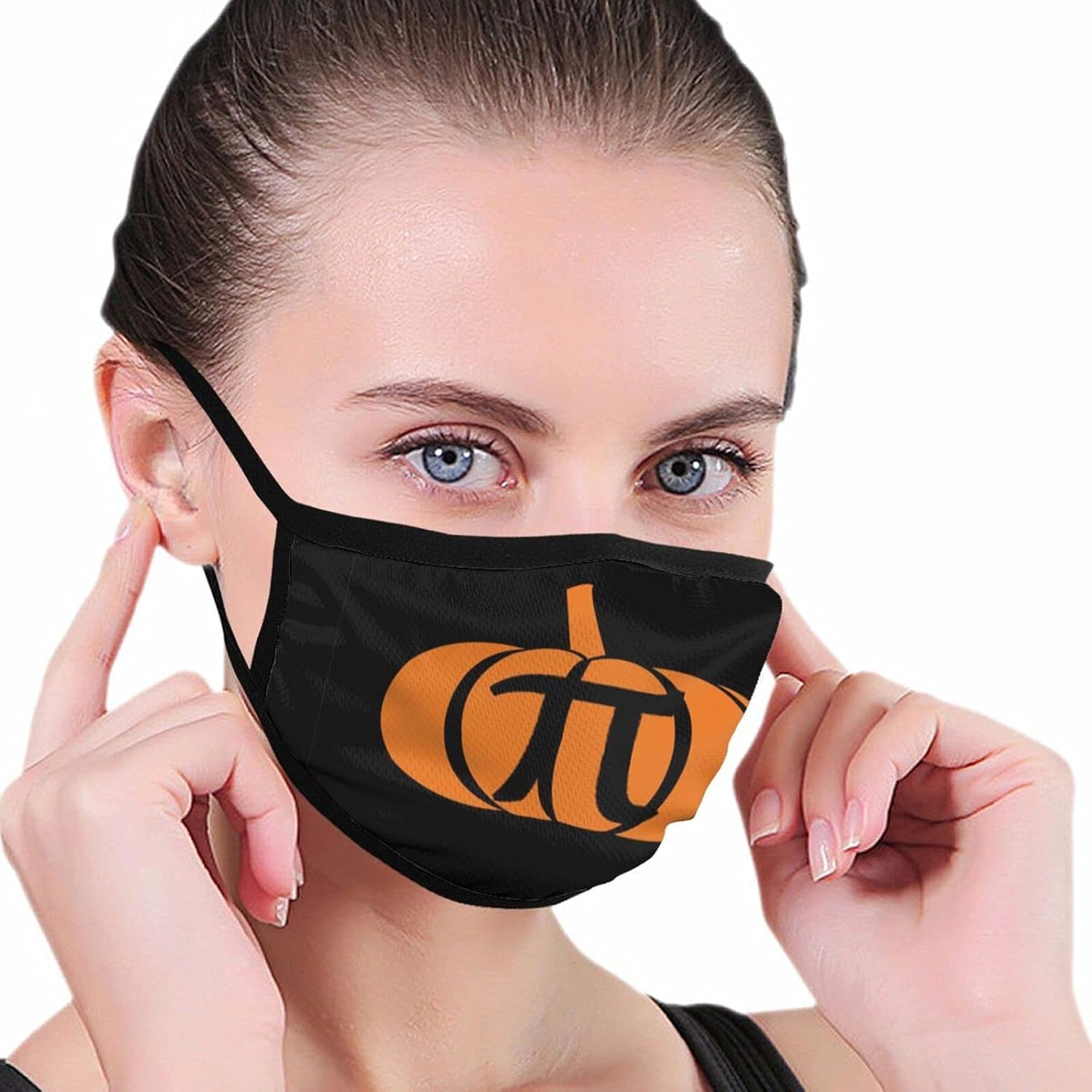 Pumpkin Pi Mask Washable Reusable Dust Wind Proof for Adults Black at ...