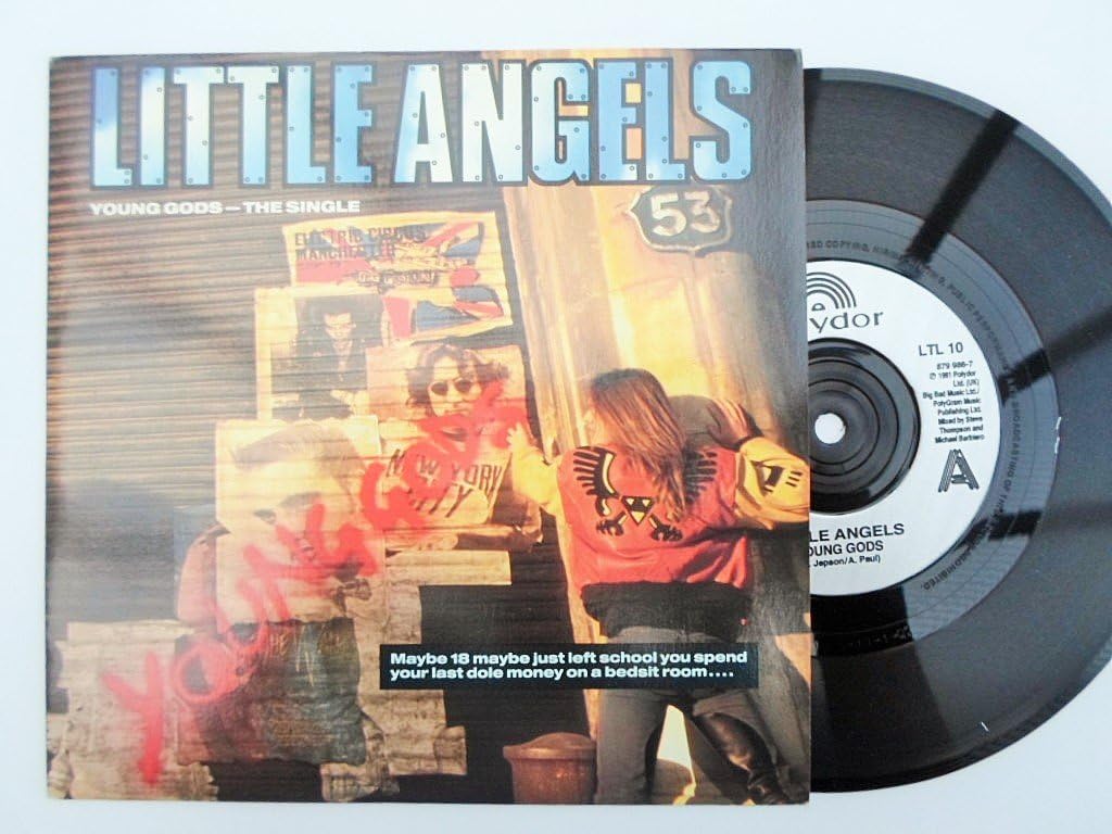 Little Angels Young Gods 7" Polydor LTL10 EX/EX 1991 picture sleeve ...