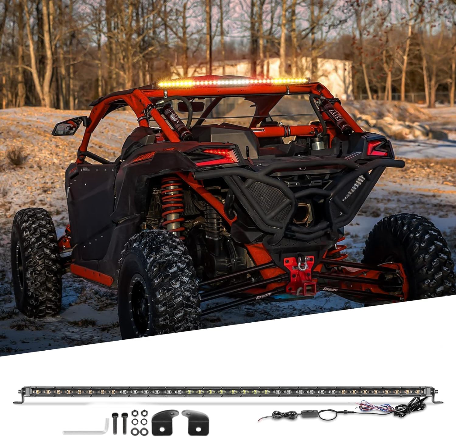 Rear LED Chase Light Bar, LTEODCHEW 37 Inch Chase Bar w/Strobe Brake ...
